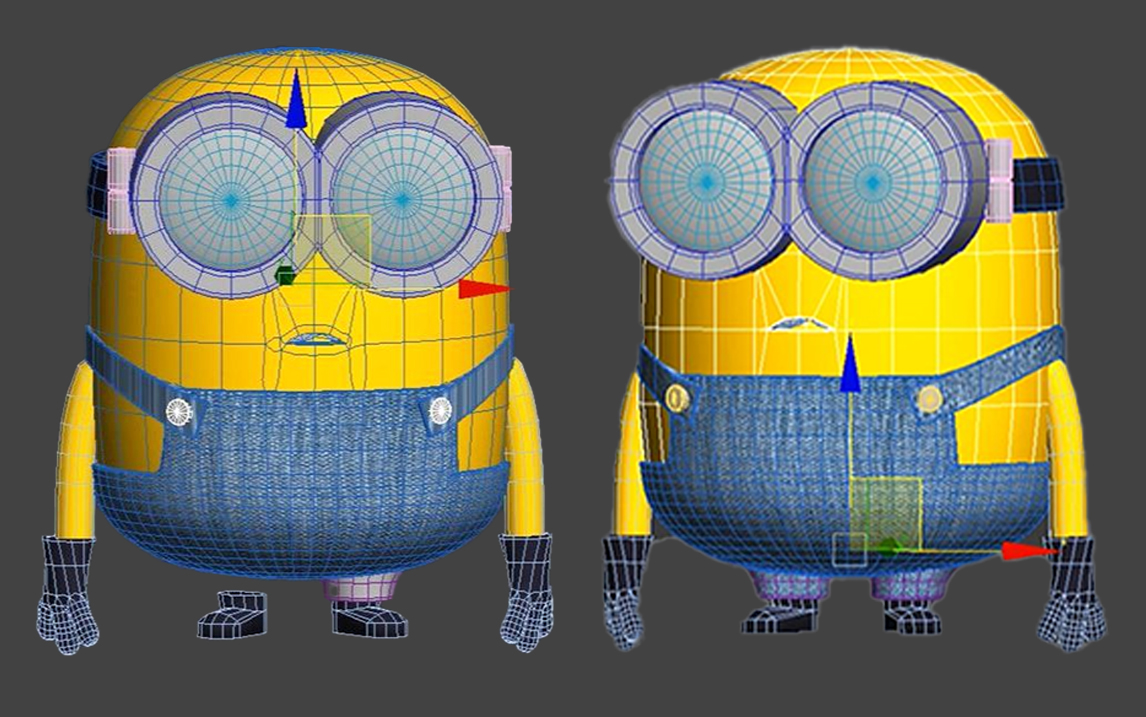 【3DMAX角色建模】3dmax卡通人物全流程——小黄人模型制作