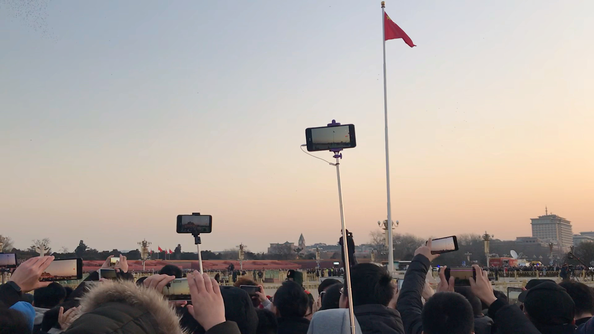 2020年的第一天, 在天安门广场看升旗仪式