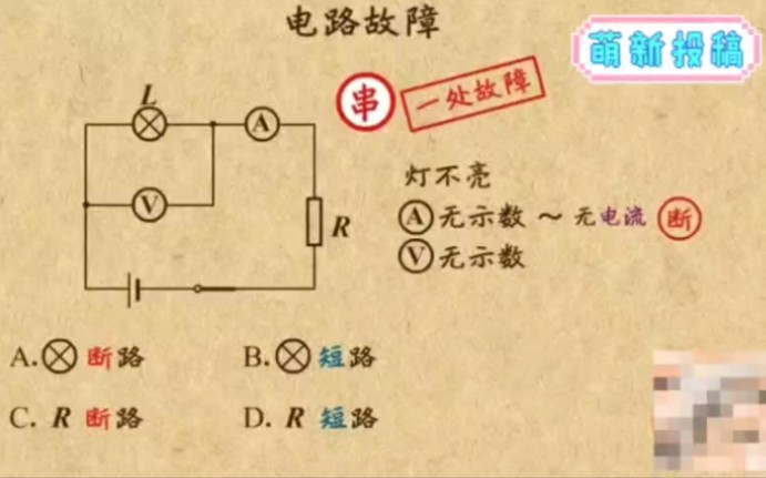 看完这个视频,物理轻松100分——乐乐课堂:物理:电路故障分析