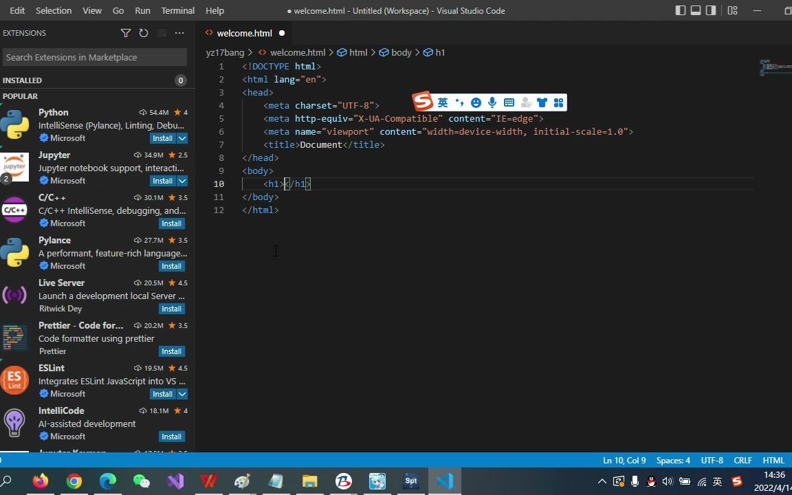 VSCode-3:插件:Live Server