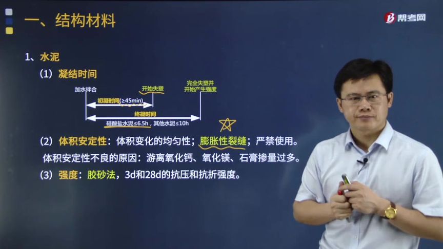 龙炎飞老师详细讲解水泥的凝结时间是多久?强度有多大?