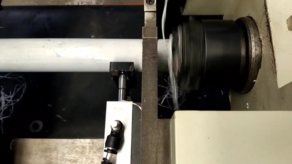 塑料管倒角机,双头倒角机视频。管材平面倒角,自动倒角机,