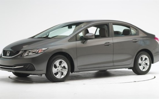 2013 本田 思域 正面25%偏置刚性壁障碰撞测试(驾驶侧) iihs