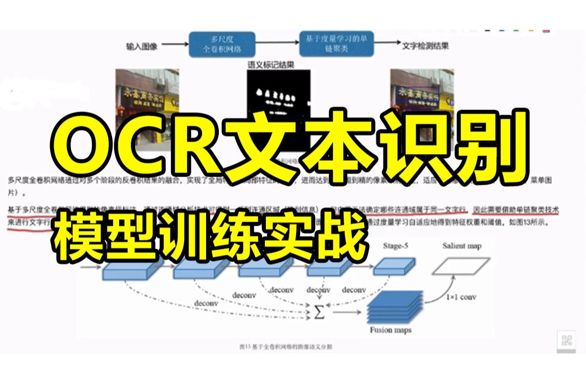 基于深度学习的OCR文本识别实战:从零讲解文字检测和文字识别知识...