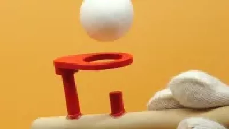 超神奇物理实验,用吸管把球悬空?