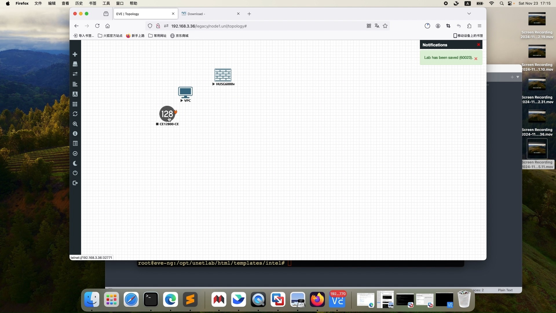 eve-ng网络模拟器部署教程05eve-ng 网络设备启动了