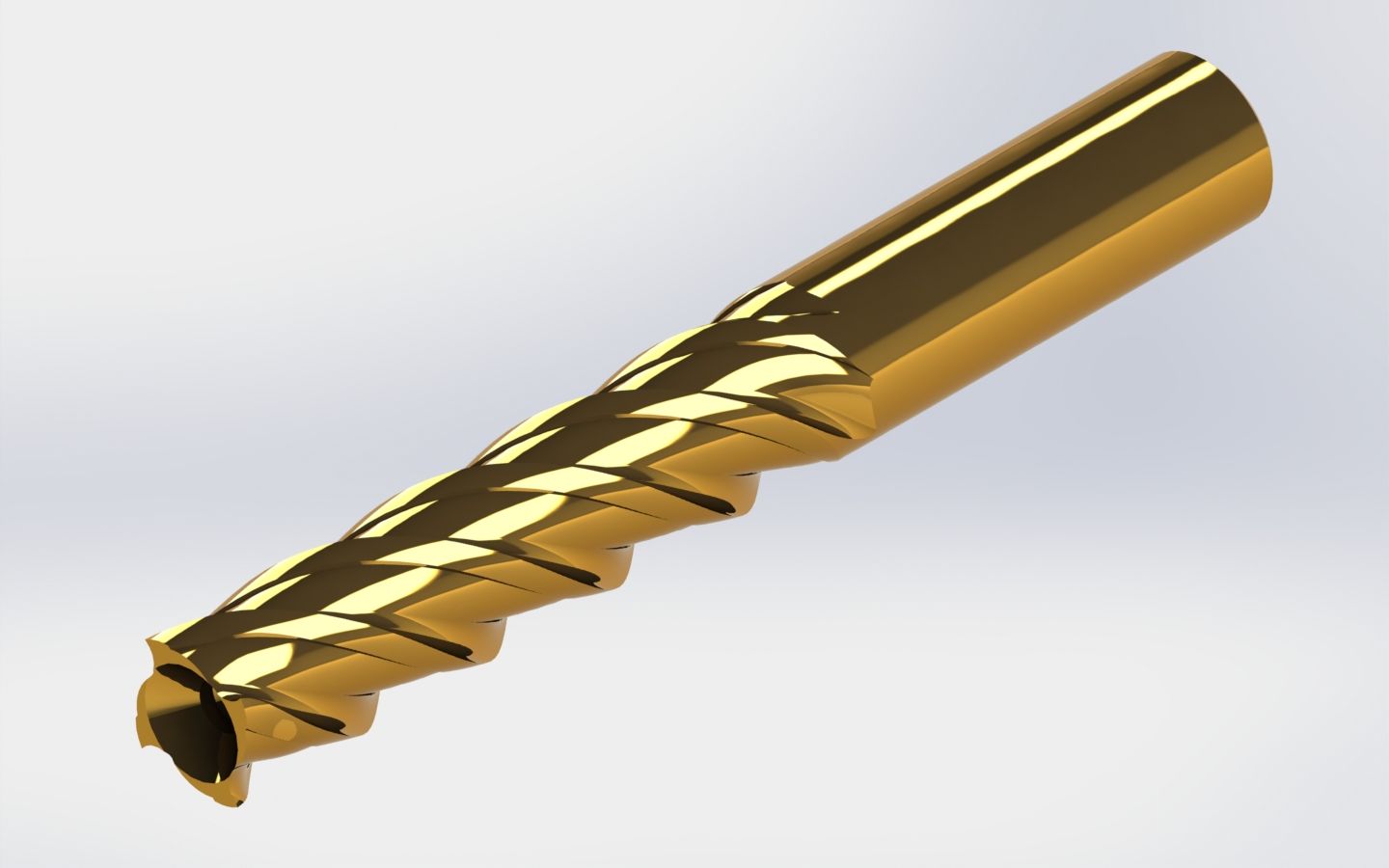 亦明图记:SolidWorks建模,棒铣刀,使用扫描切除绘出刃口后弯曲扭转