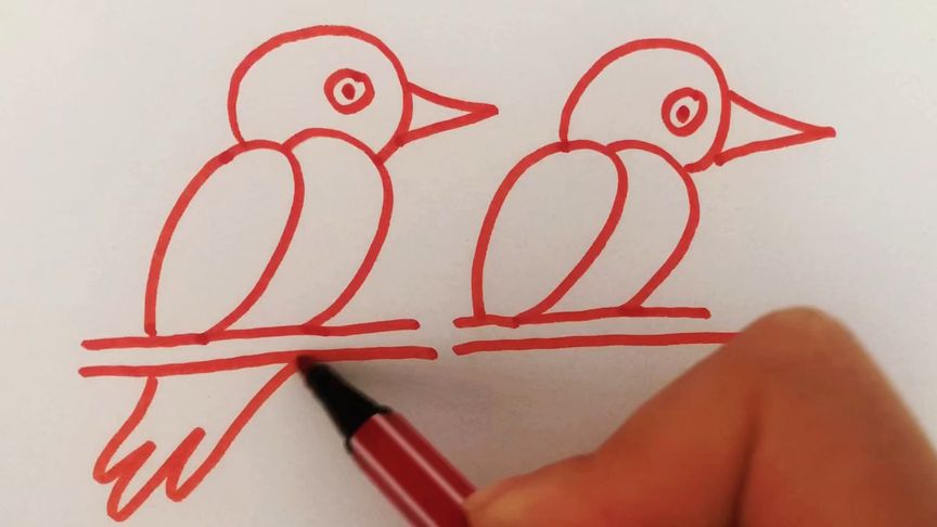 用数字2画鸟,慢教程视频,你们学会了吗?儿童简笔画