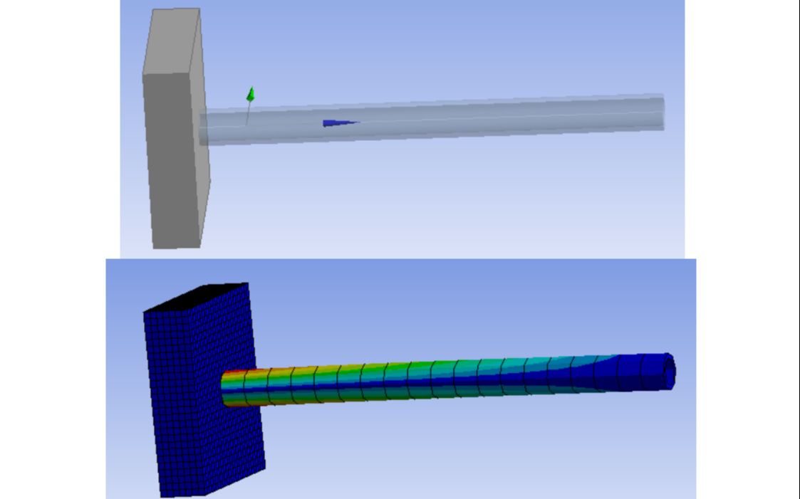 Ansys Workbench,梁单元与三维实体单元连接的一些小技巧,步骤详细,...