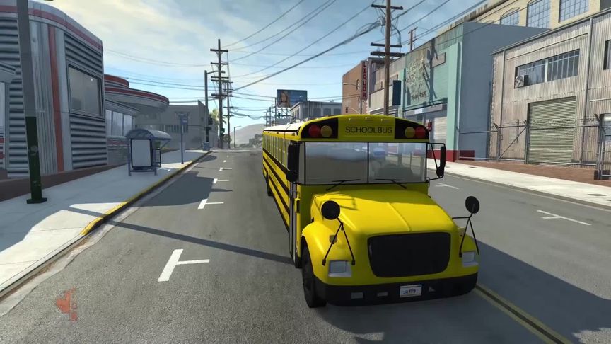 校车撞车11,有假人乘客 BeamNG