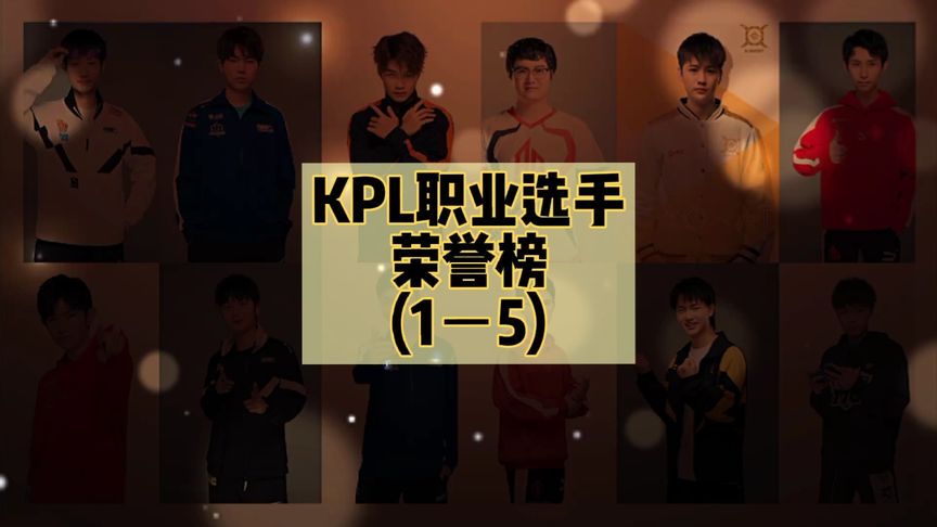 kpl职业选手荣誉榜(1-6),fly只能排到第二,梦泪老帅在列