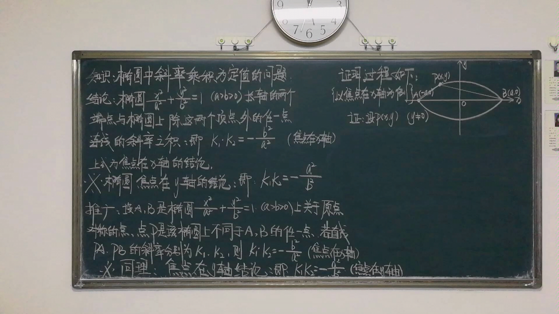 椭圆中斜率乘积为定值的问题