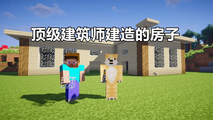 我的世界:萌新生存 04 顶级建筑师暗墨建造的房子就是好看