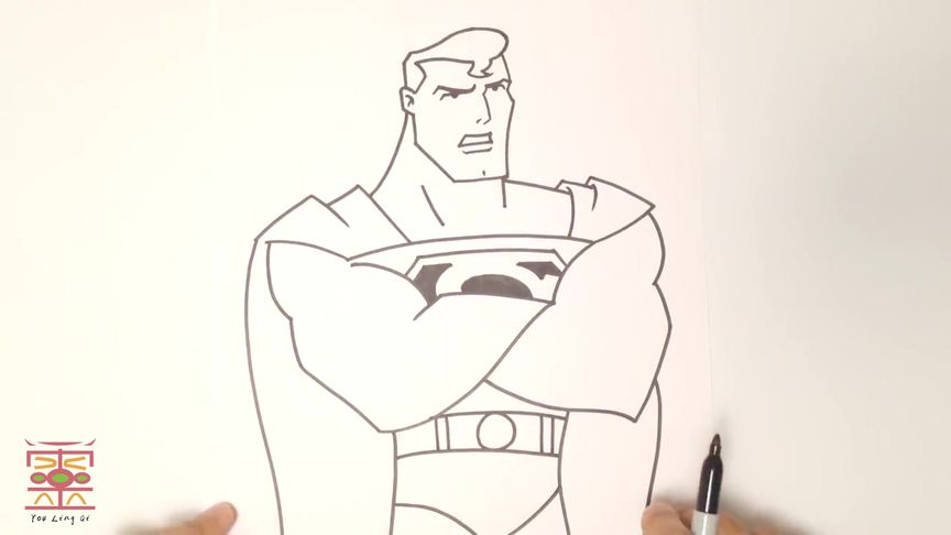 卡通简笔画教学分享:超人