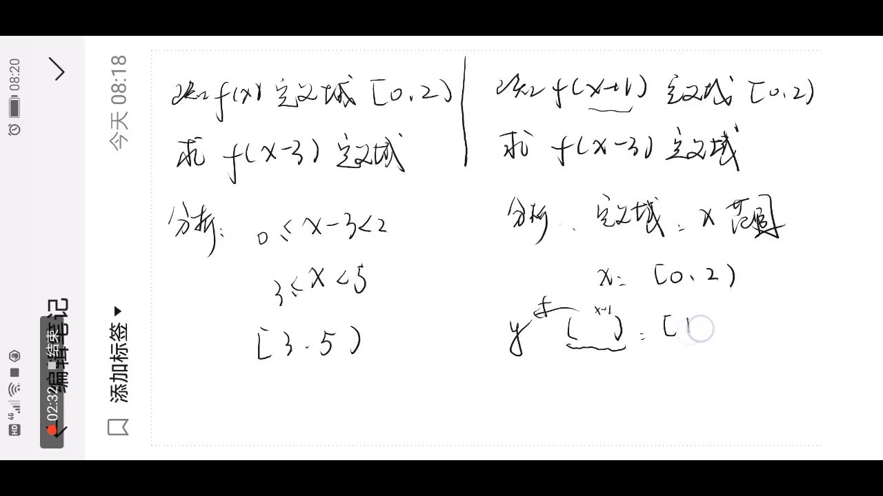 高等数学-基本初等函数-定义域例题