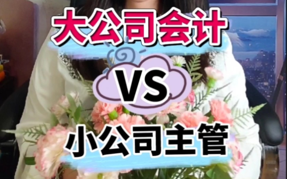 大公司做会计与小公司做主管如何选择?
