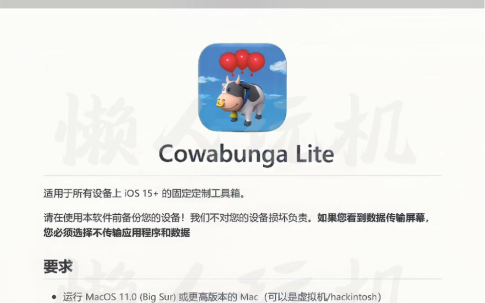 Cowabunga Lite免越狱修改工具来了。支持iOS 15+设备,暂只支持...