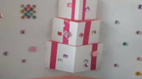 创意折纸立体生日贺卡,打开有漂亮的礼物盒子,简单易学有创意