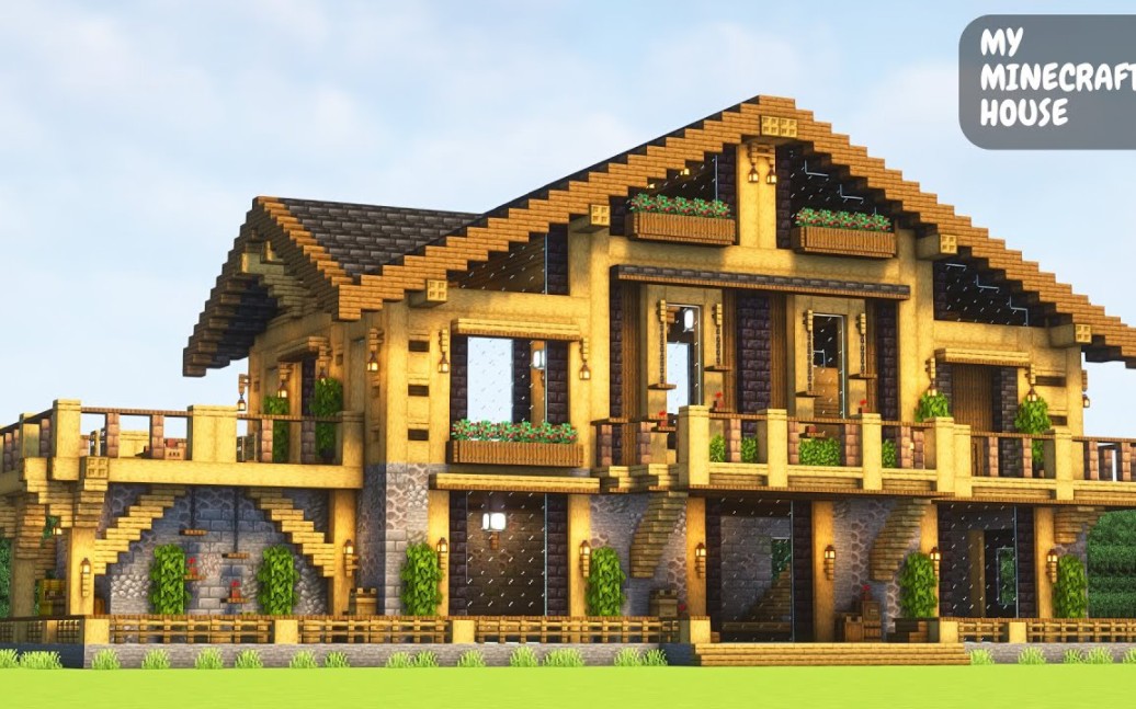 【minecraft】建造豪华府邸_哔哩哔哩bilibili_我的世界