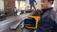 130液压弯管机工作视频,铝型材异型管90度弯曲,表面光滑,