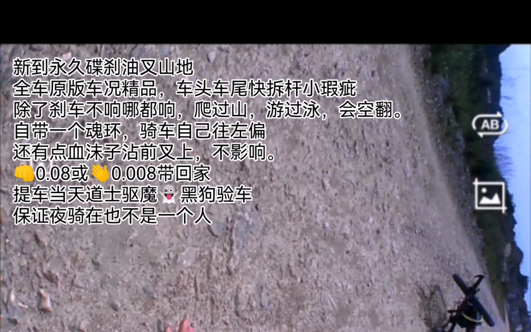 新到永久碟刹油叉山地,全车原版车况精品,车头车尾快拆杆小瑕疵,带...