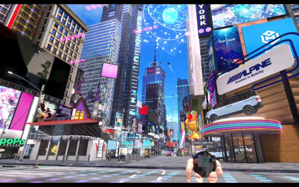 VR chat小记录:2022vket模型展会,都市商场风