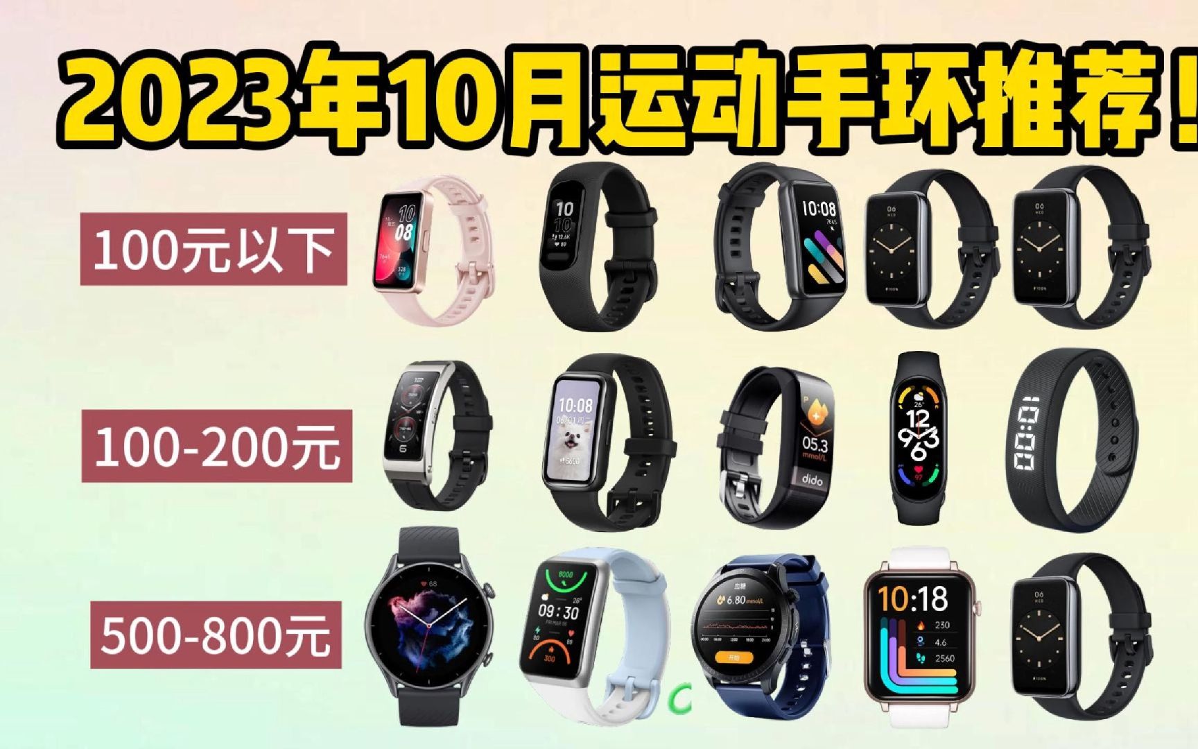 2023年高性价比智能手环/运动手环推荐!最佳运动手环推荐:华为手环8...