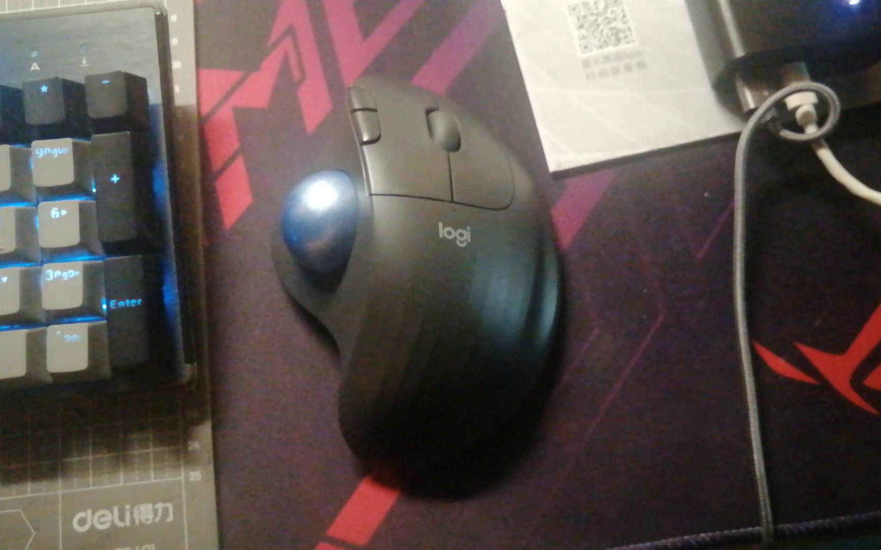 罗技 M575轨迹球鼠标开箱展示视频