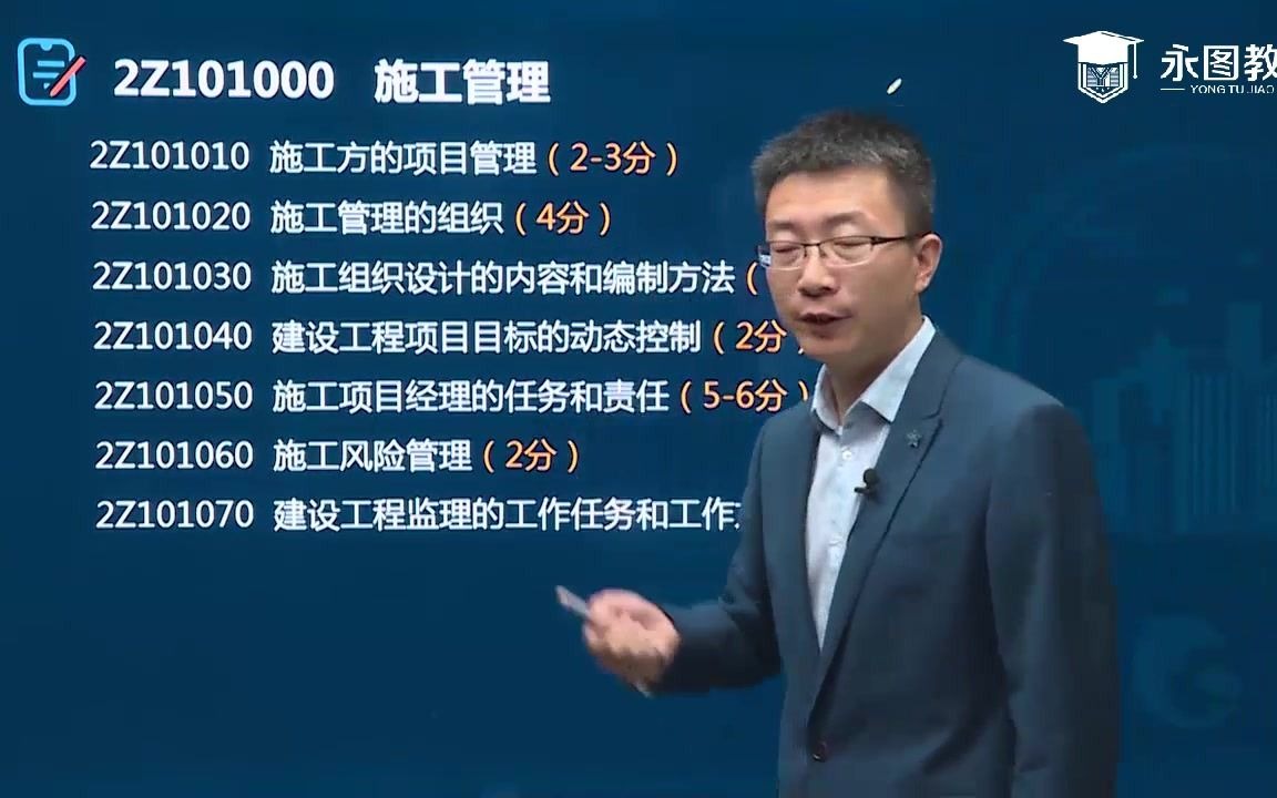 2021年二级建造师《建设工程施工管理》第一章-施工方的项目管理(一)