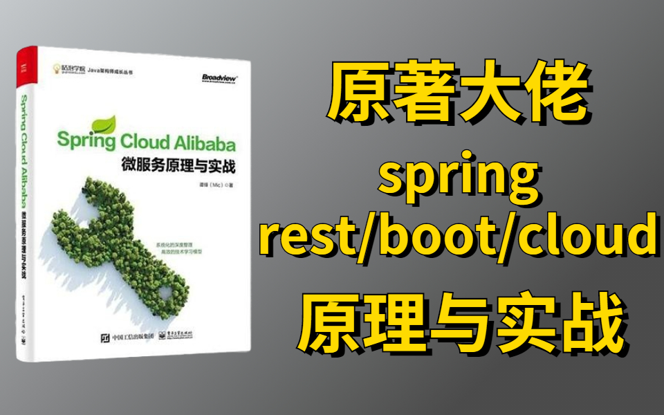 原著大佬现身精讲!spring架构微服务原理与实战教程,涵盖spring rest/...