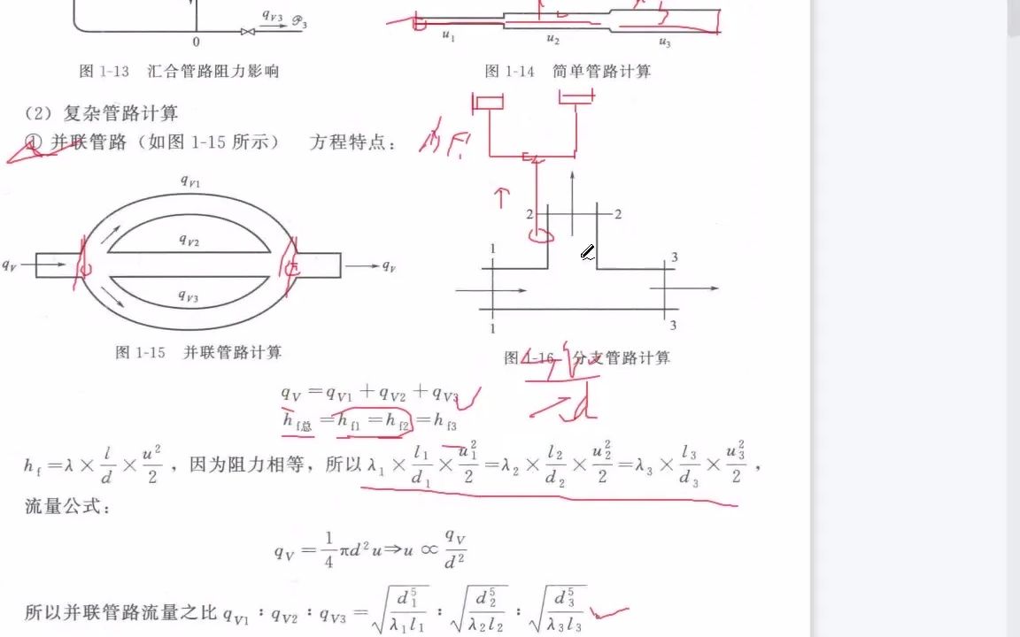 化工原理--流体流动--分支管路