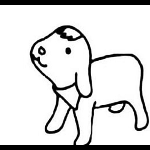 怎么简单画出一只卡通狗狗