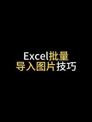 Excel批量插入图片技巧 #excel技巧