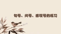 标点符号(全年级语文通用) 第14集 句号、问号、感叹号练习