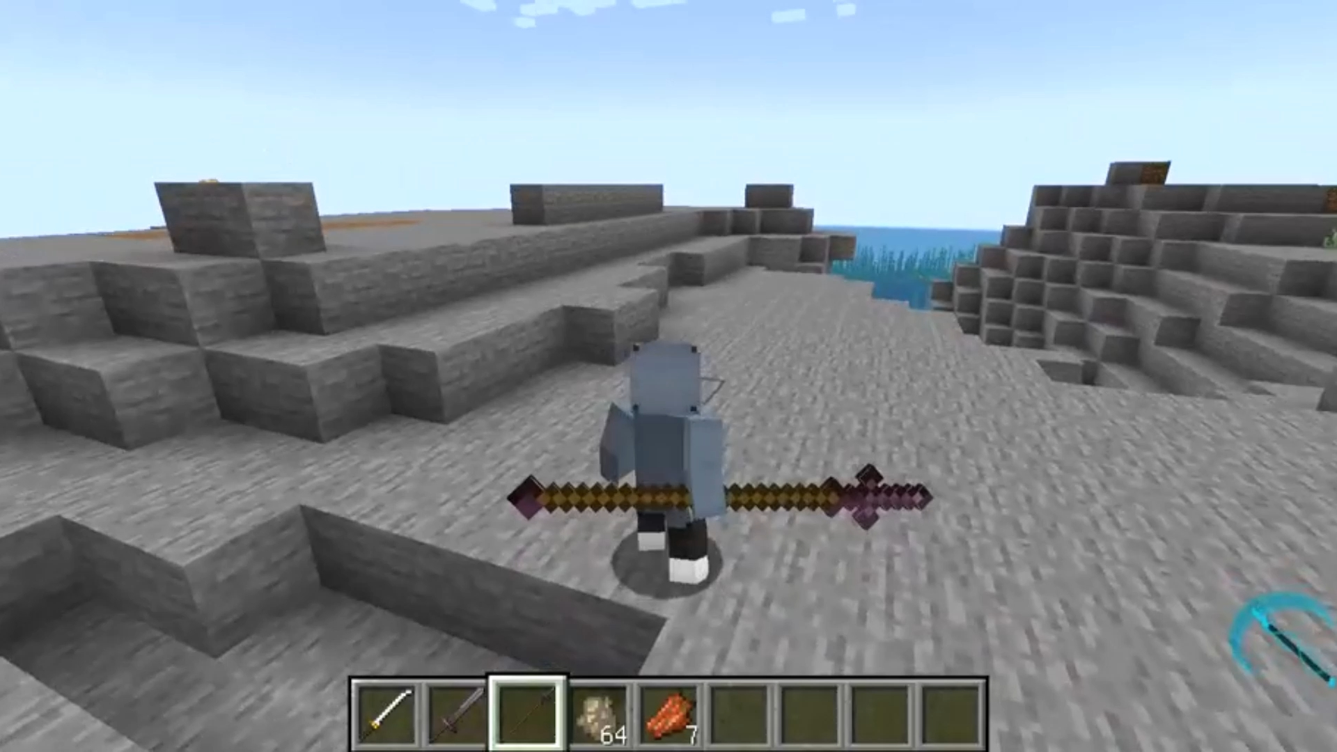 高版本:1.20.1我的世界《史诗战斗》MOD,八刀秒杀循声守卫。