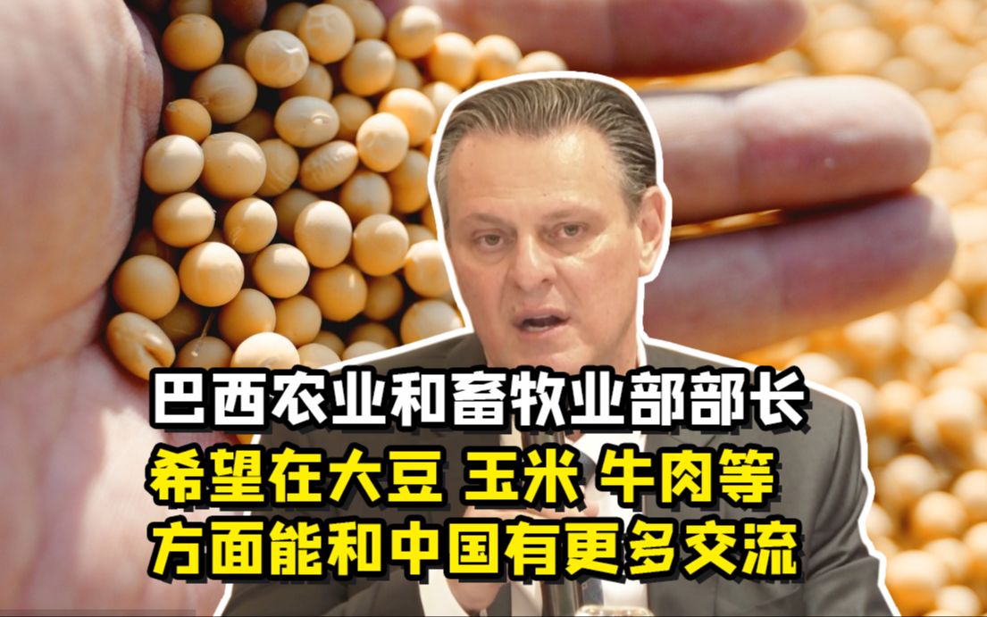 ...农业和畜牧业部部长:希望在大豆 玉米 牛肉等方面能和中国有更多交流
