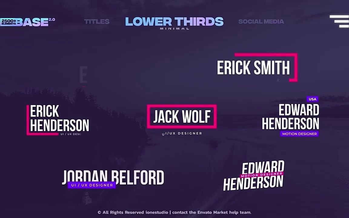 AE脚本-2500种视频无缝转场字幕条标题图形排版设计调色视觉特效...