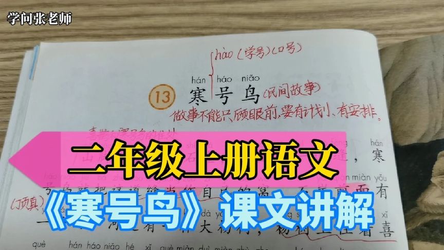 二年级上册语文,《寒号鸟》课文讲解,不是鸟的鼠,老师讲激动了