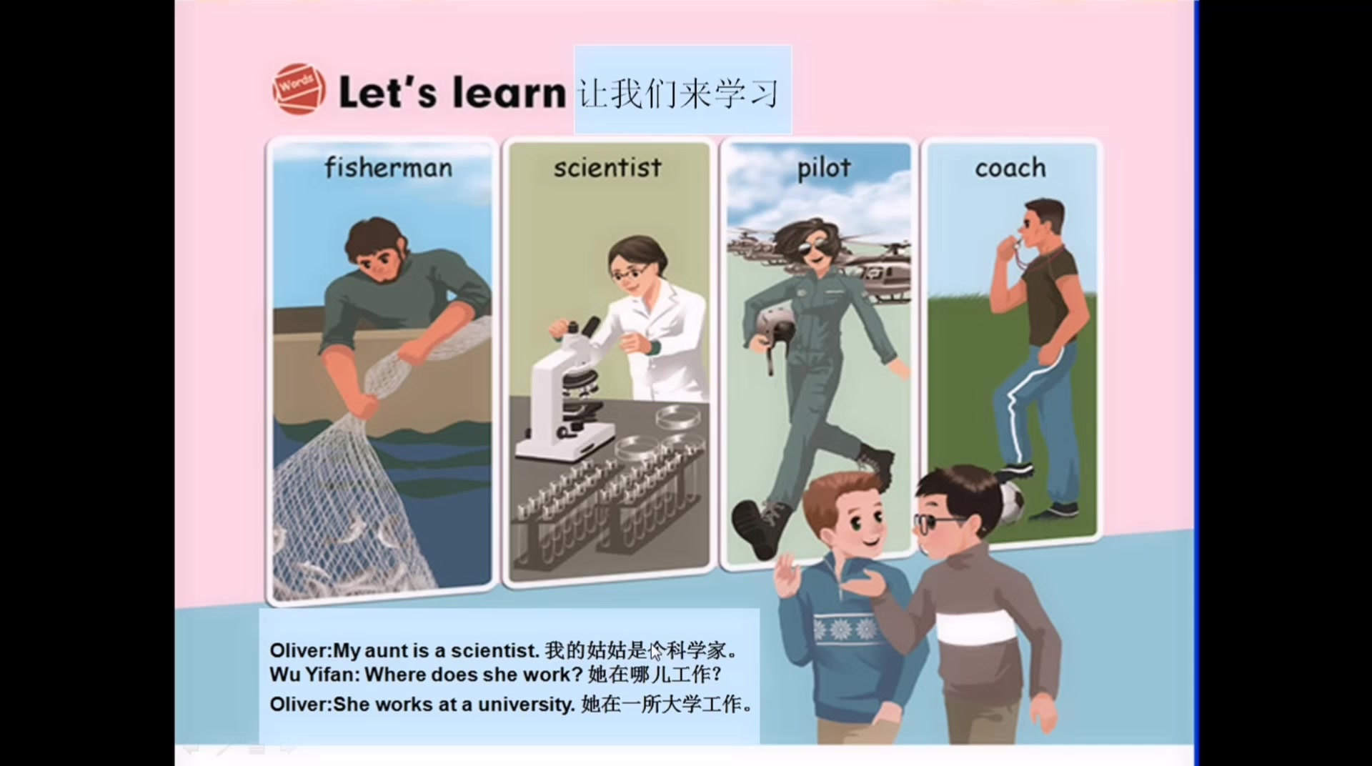 ...网课【PEP小学英语】六年级(上册)第5单元What does he do?第3课