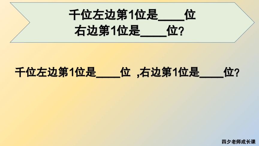 四年级数学:千位左边第1位是()位?右边第1位呢?