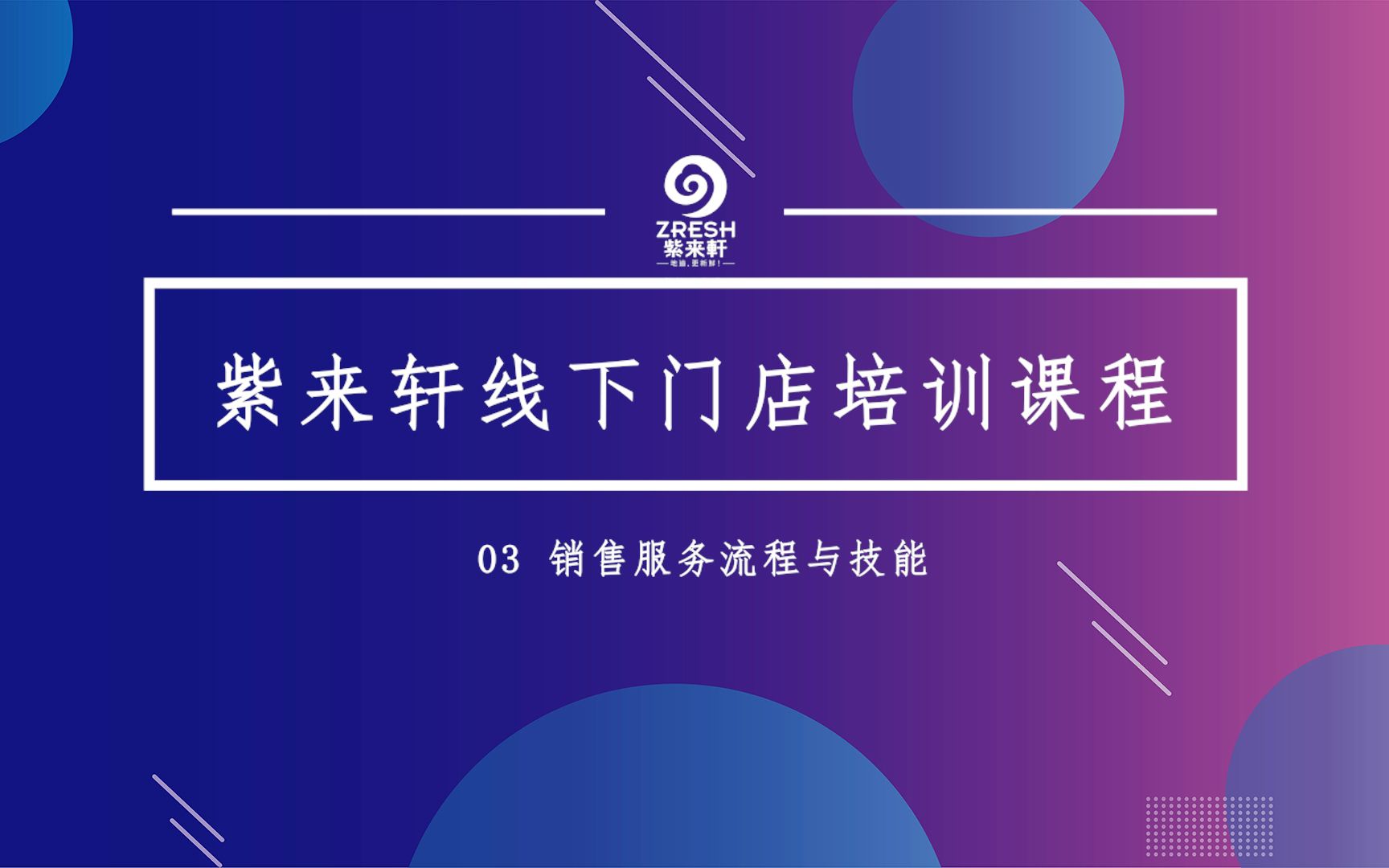 03销售服务流程与技能-紫来轩线下门店培训课程