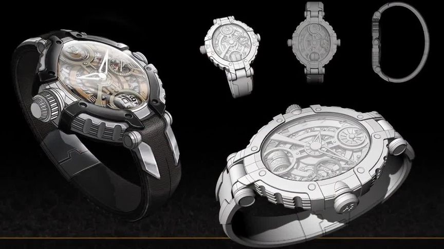 犀牛建模 高手手表建模 参考