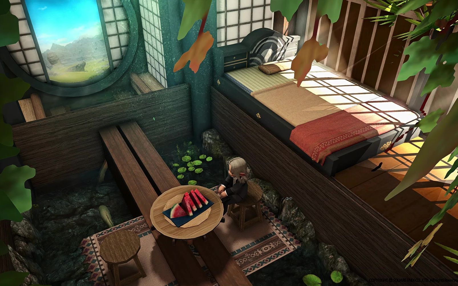 【ff14装修】夏日蚊虫风湿小屋 个人公寓/房间 日本动漫风
