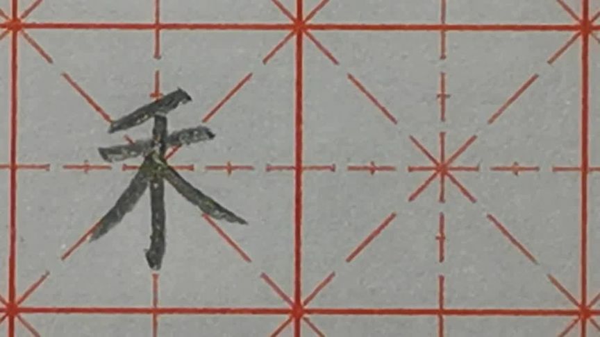 学前班硬笔字练习~禾字写法
