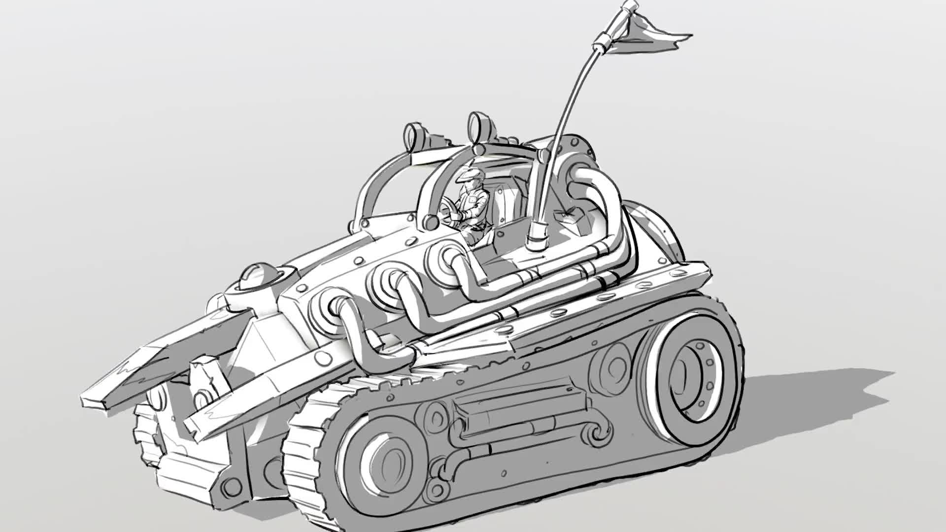 【blender】用Blender 2.8里面的 Grease Pencil画模型