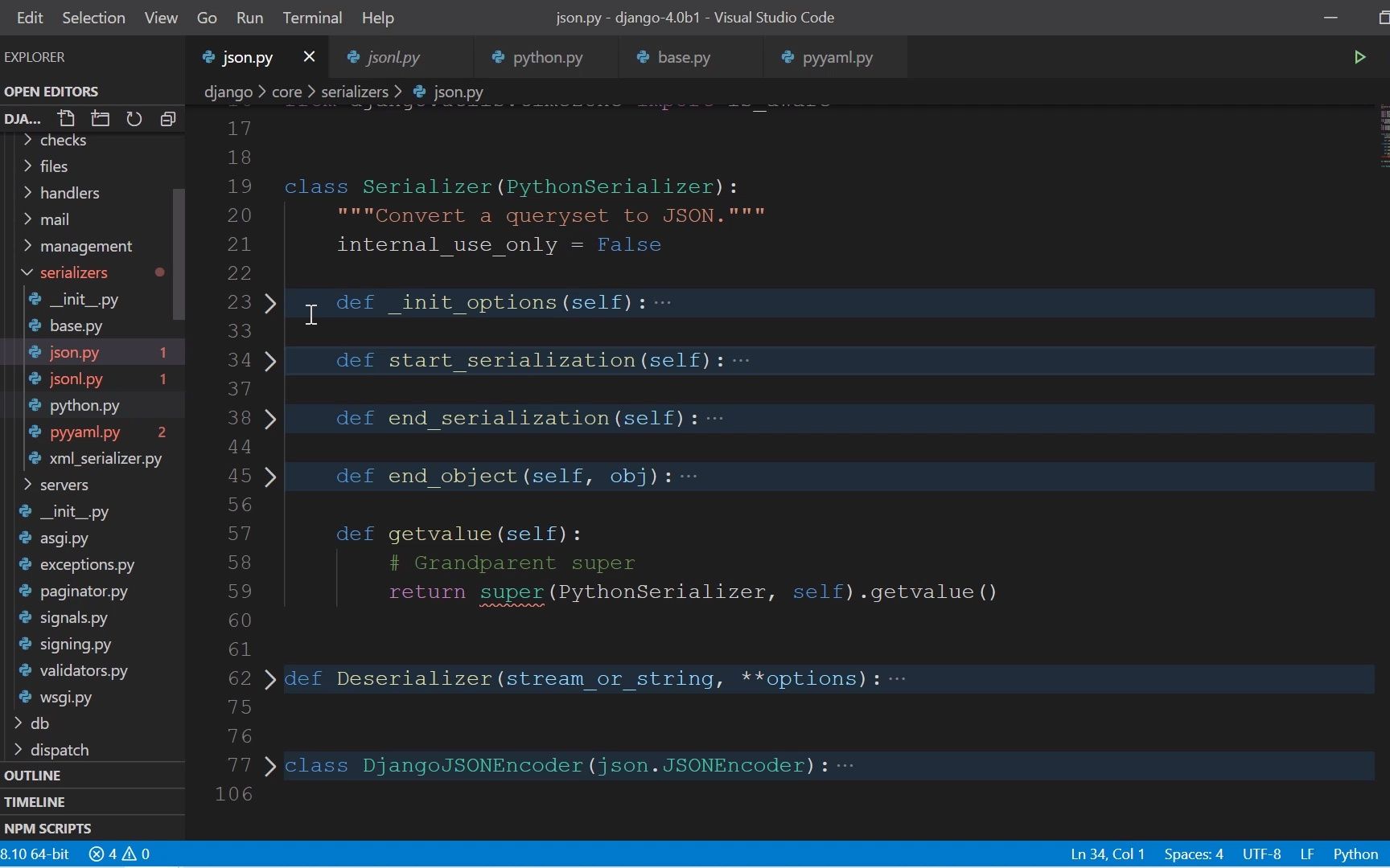 Django4.0源码分析-4.7 Python序列化器源码解读1
