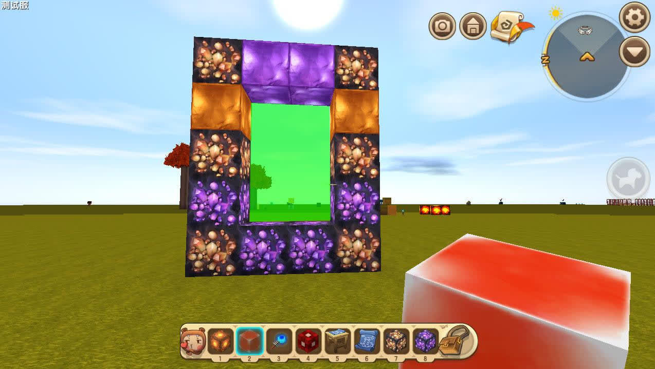 迷你世界:制作天堂传送门入口,可以到达另.