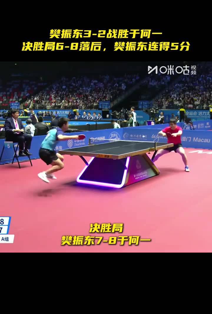 樊振东关键分能力!反手下蹲回拉弧圈太牛了,不愧是世界第一反手