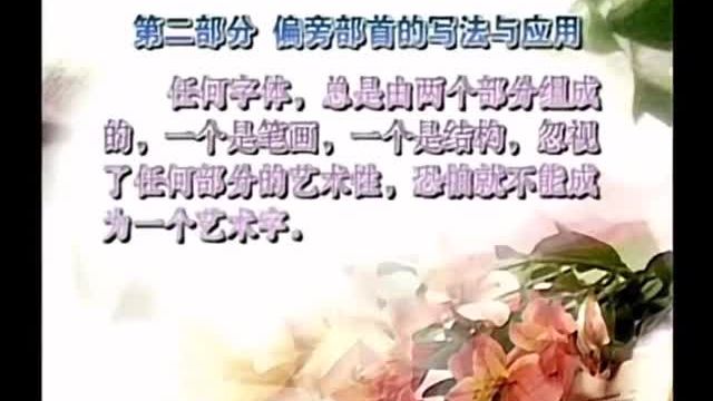 164.田英章先生硬笔楷书-介绍:偏旁部首的写法与应用。
