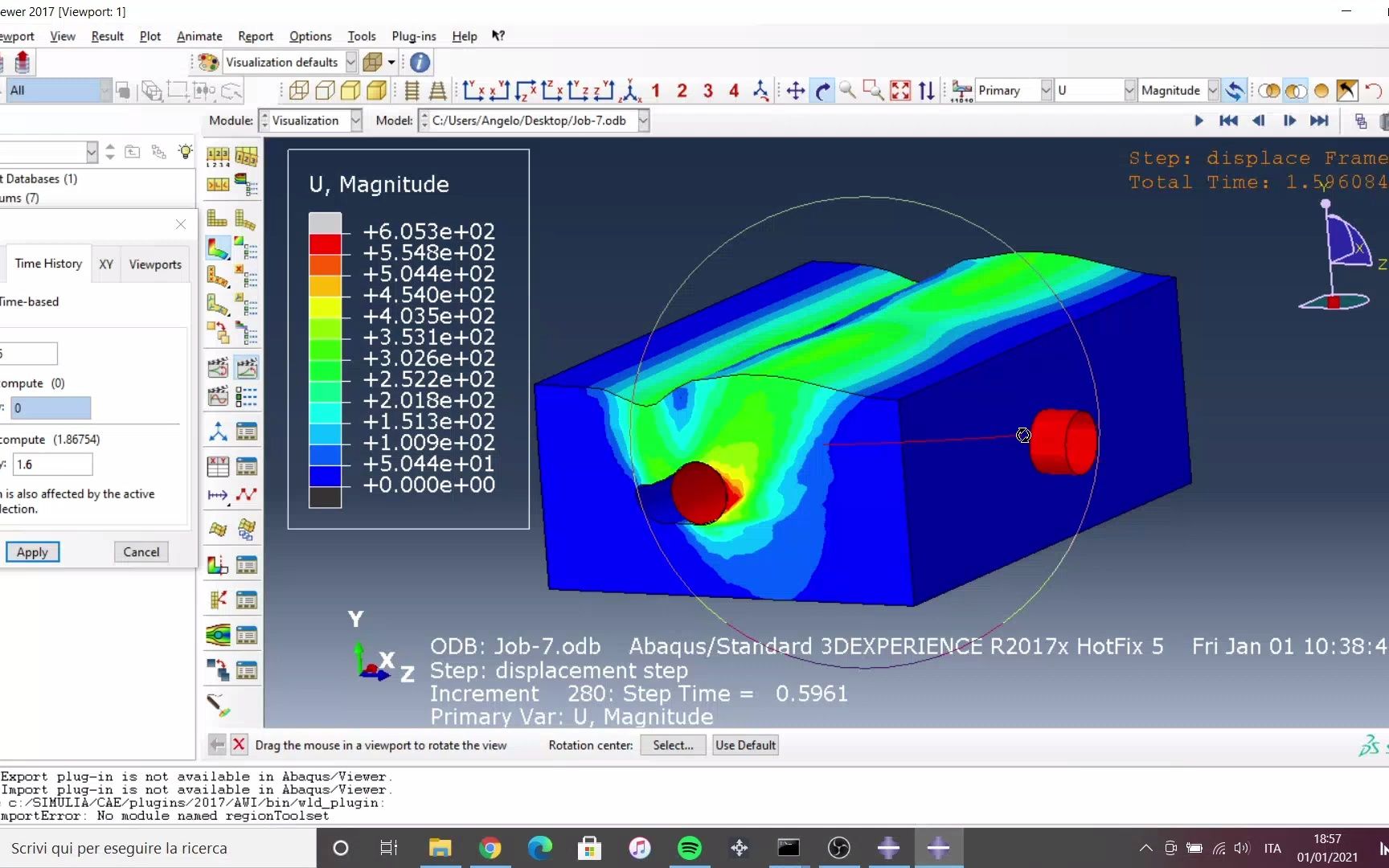 Abaqus CAE管土作用T型管